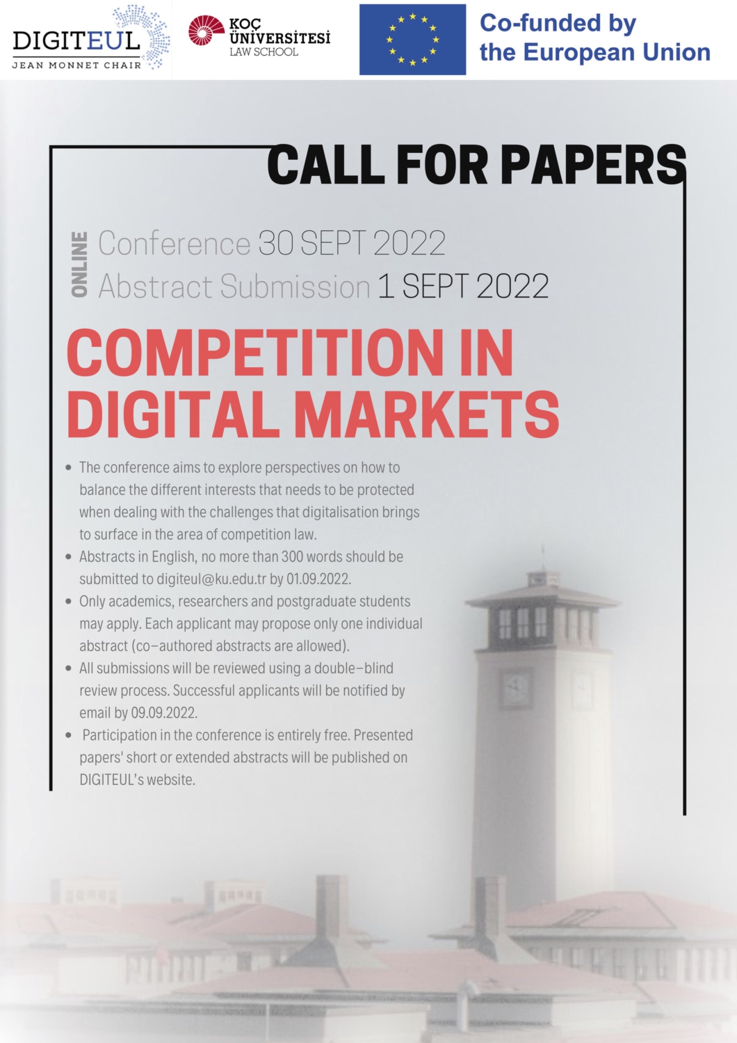 CALL FOR PAPERS: INTERNATIONAL CONFERENCE COMPETITION IN DIGITAL ...