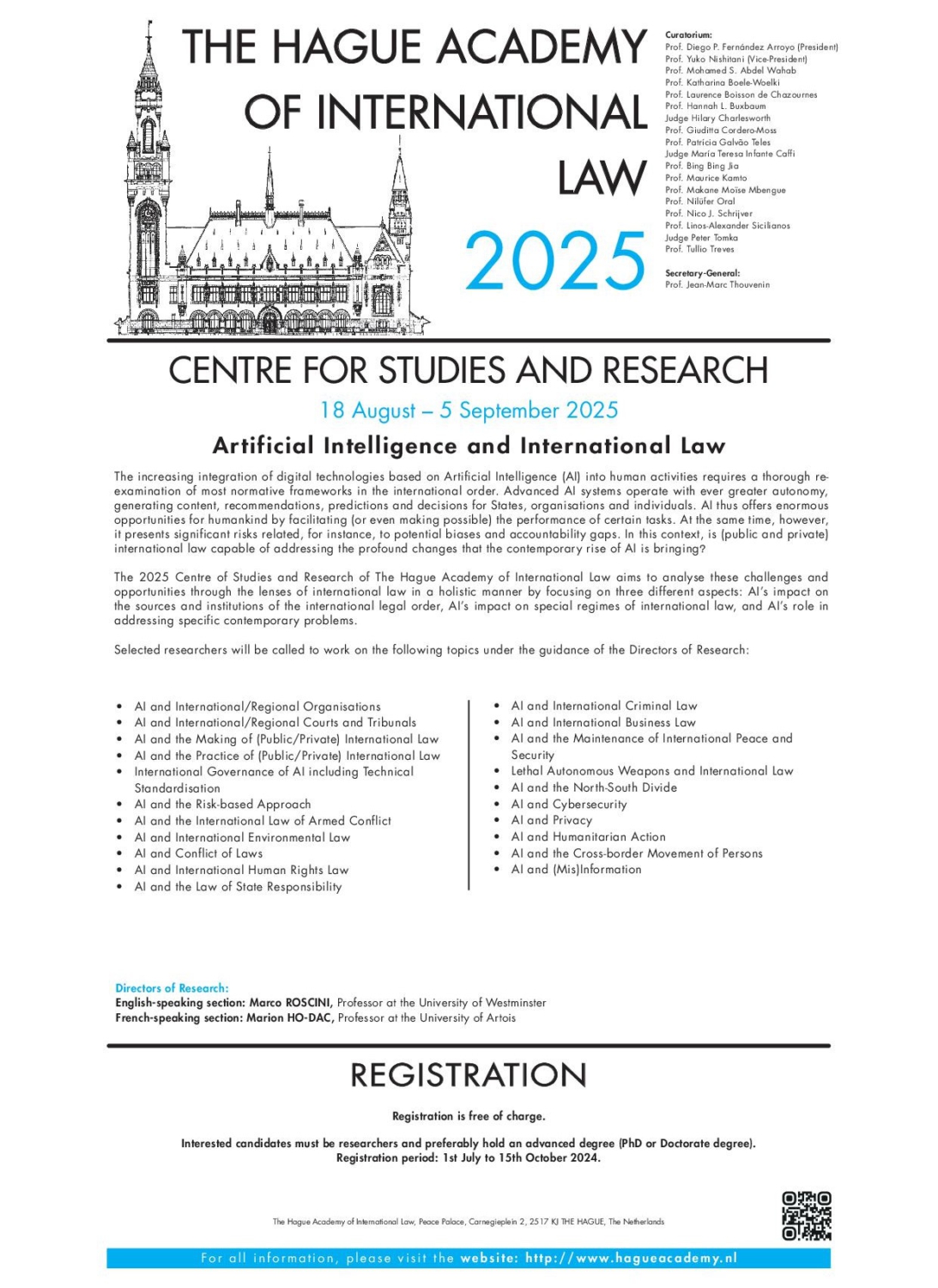 The Hague Academy of International Law Centre for Studies and Research ...