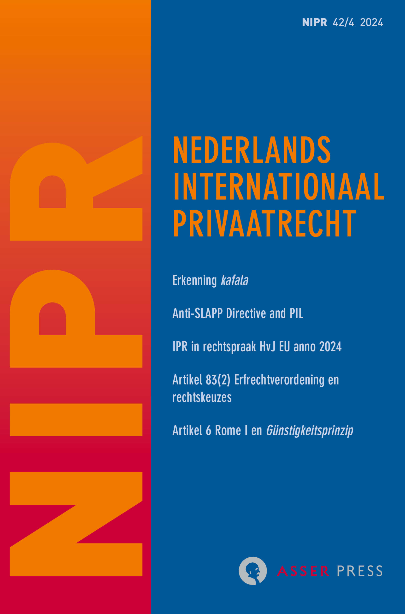 Dutch Journal of PIL (NIPR) – issue 2024/4 – Conflict of Laws